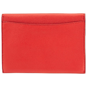Burberry Womens D-Ring Leather Pouch, Red