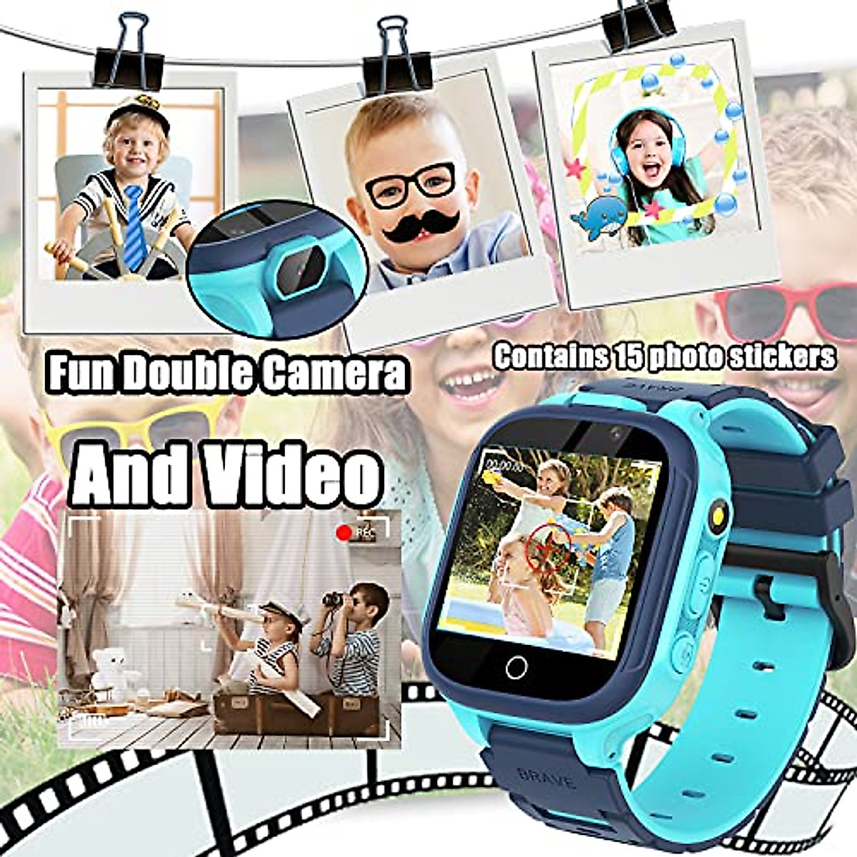 PTHTECHUS Smart Watch Toys for Kids - Boys Girls Smartwatch with 14 Games Music MP3 Player HD Selfie Camera Flashlight Calculator Calendar Alarm Timer 12/24 Hours for 4-12 Years Old Students