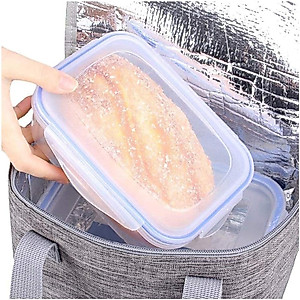 YUMINGUHC 6 Cans Lunch Bag for Men Women Lunch Box Small Soft Side Cooler Bag Collapsible Insulated Thermal Tote for Work Travel Picnic Food Drink Cool Bag (Navy Blue)