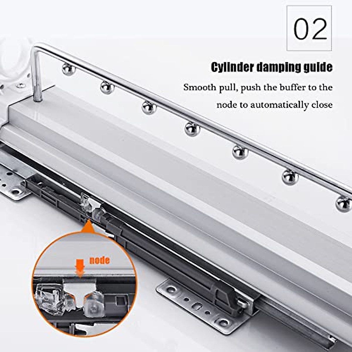 Heavy Duty Retractable Closet Pull Out Rod,Extendable Valet Rod Clothing,Ball Bearing Rail Slide Pull-Out,Hanging Rod for Closet Storage, Laundry Room,5 Pcs Pants Rack