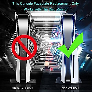 SIKEMAY PS5 Console Cover Plates for Disc Edition, Hard Shockproof Anti-Scratch Playstation 5 Console Replacement Faceplate, Protective PS5 ABS Shell with Fan Vents for PS5 Disc Edition - Navy Blue