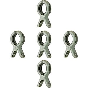 Rovedcity Heavy Duty Clothes Pins for Beach Blankets Cruise Heavy Laundry Clothespins Windproof Clamps Easy Store Clothes Pegs(5 Pack) (Green)