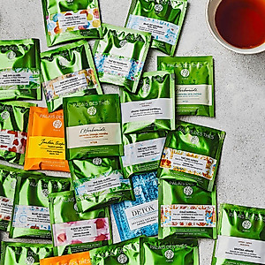 Palais des Thés - Thé Du Hammam - Premium Green Tea with Berries, Green Dates, Rose, and Orange Flower Water - 20 Count Biodegradable Cotton Tea Bags Box