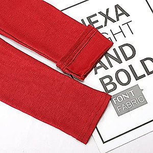 KEREDA Girls Leggings Tutu Skirt Pants Kids Cotton Footless Tights 10-12 Red