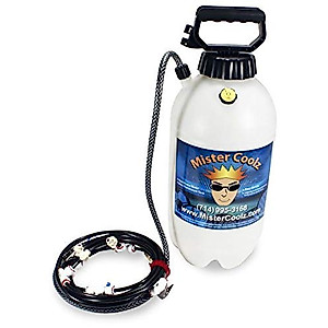 Mister Coolz Outdoor Mister 2 Gallon, Hand Pump with Carry Bag. 1/4" Outdoor Mist Cooling, Water Spray Mist Cooling, Outdoor Cooling System for Pets, Gardens, Patios, Parks, Backyard Cooling