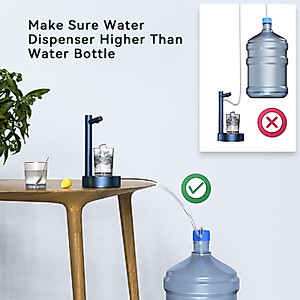 【Upgraded】 Morsatie Water Dispenser for 3 Gallon & Universal Bottles, Automatic Drinking Water Dispenser Green MSWD-Green-HB6