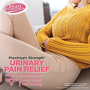 RIGHT REMEDIES Urinary Pain Relief Phenazopyridine HCl 99.5mg Tablets | Maximum Strength OTC for Fast Relief of UTI Pain, Burning and Bladder discomfort | Generic AZO Maximum Strength (72 Count)