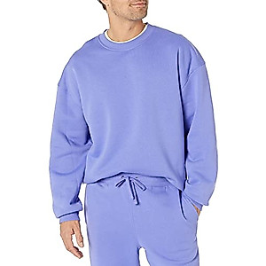 Amazon Essentials Men's Oversized-Fit Crewneck Sweatshirt (Available in Big & Tall), Purple Blue, X-Large