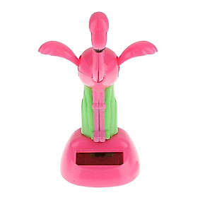 FRECI Car Dashboard Bobblehead Toy Bobble Head Flip Flap Toys Dancing Dancer Toys Home Decorative Figurines Ornament - Flamingo