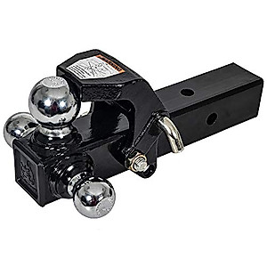 Buyers Products 1802280 Tri Ball Hitch with Pintle Hook for 2-1/2 Inch Receivers,Black