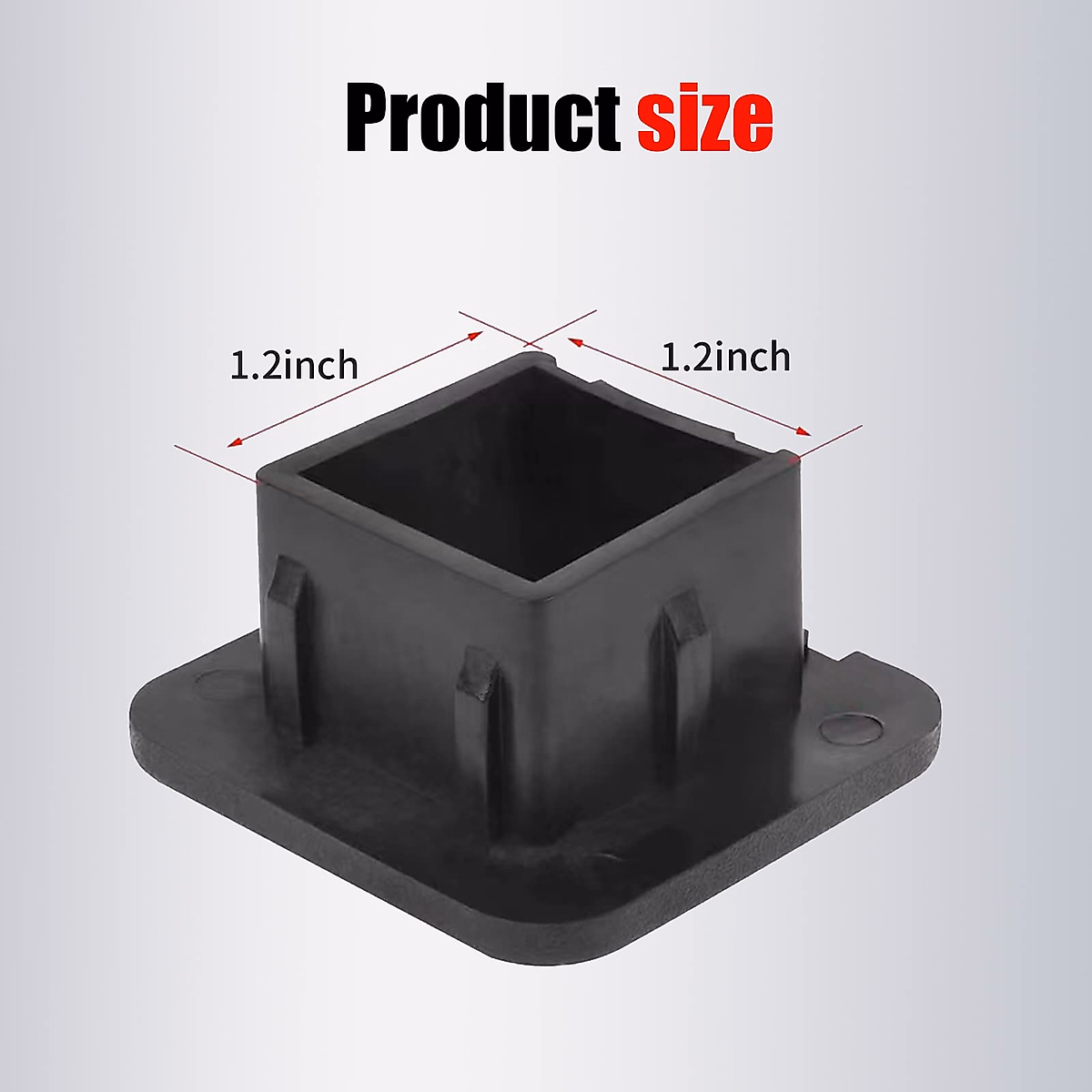 Yonput 1 PC Car Trailer Cover, 1.25" Trailer Hitch Cover Tube Cap, Trailer Hook Dust Plug Square Mouth Protection Cover, Compatible for Toyota Mercedes Mopar Audi F150 Ford GMC Truck Chevy (Black)