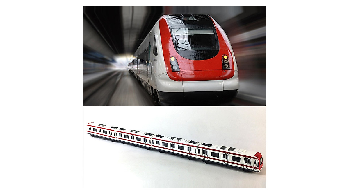 VANTIYAUS Subway Train Model Set - 4pcs Alloy Cars