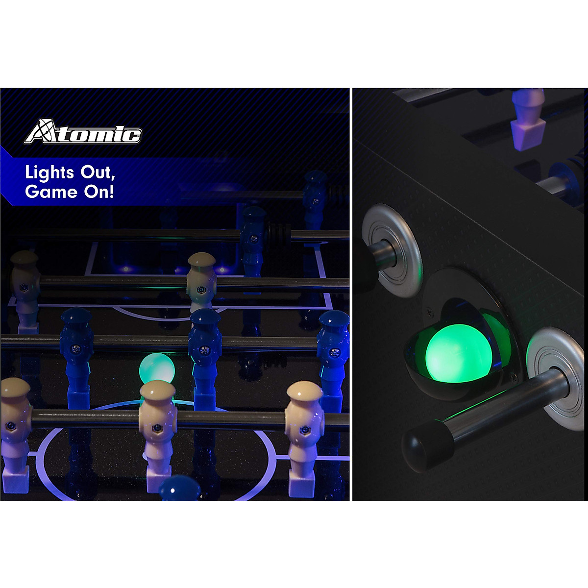 Atomic Azure LED Light Up Foosball Table, 55"