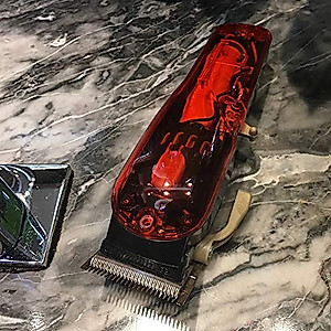 Clear DIY Back Housing, Transparent Back Cover for 5-Star Series Cordless Magic Clipper #8148 (Trasparent) … (Red)