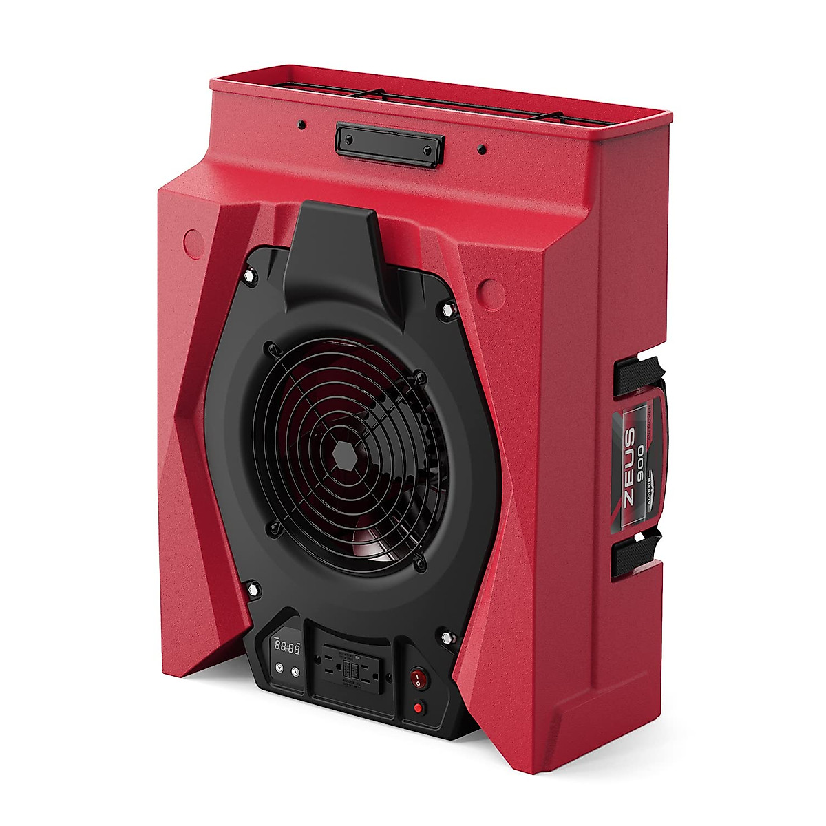 ALORAIR Zeus 900 Air Mover Commercial Blower for Carpets, Walls, Plumbing Use, Variable Speed Floor Blower Fan, 950 CFM with 1.8 Amps, Circuit Breaker Protection,on-Board Duplex GFCI, Red