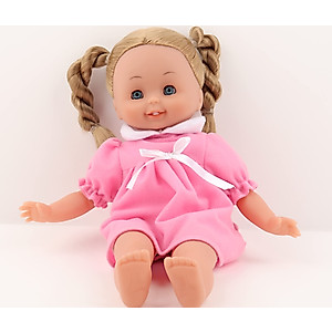 SCORAY 16 ", Stuffed Super Soft Baby Bear Doll Born and up - Removable Pink Clothing