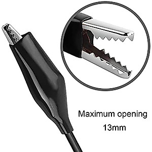 DKARDU 10 PCS DC Alligator Clip, 5.5mm x 2.1mm 12V DC Female to Dual Alligator Clip Power Cable for CCTV Security Camera Lighting Adapter 30cm