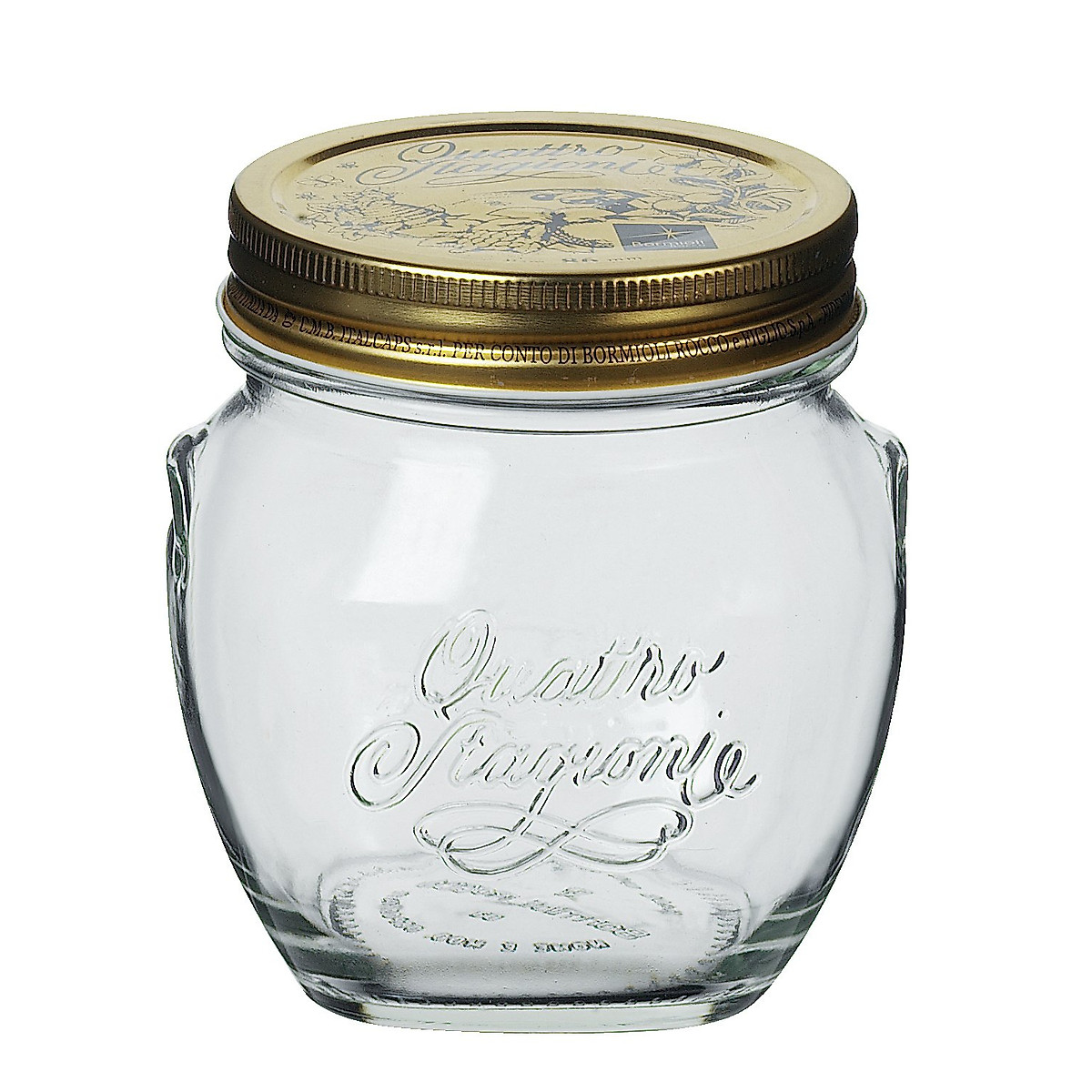 Bormioli Rocco Quattro Stagioni Anphora 17 Ounce Canning Jar, Set of 12
