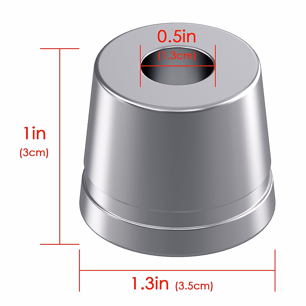 Linkidea 2 Pack Safety Razor Stand, Opening Dia 0.5" (13mm) Men's Shaving Razor Holder, Razor Holder for Bathroom Countertops Compatible with Shaving Revolution (Brushed Silver)