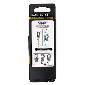 Nite Ize CamJam XT Aluminum Rope Tightener w/ Rope Heavy-Duty Rugged (2-Pack)