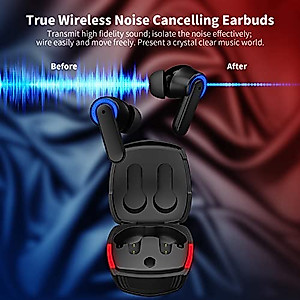 Bluetooth 5.3 Headphones for Samsung S22 S23 Ultra,True Wireless Noise Canceling Earbuds,Bluetooth Earbuds Earphones,Sweat Resistant,Built-in Microphone,Deep Bass for Galaxy S22 S21 S20 FE A53 A12 A13