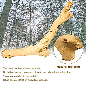 5 PCS Bird Perch Wood Stand Pole，Bird Wood Perch Platform Exercise Playground Toy for Pet Parrot Budgie Parakeet Cockatiel Conure Lovebirds Cage Accessories Toys (H01)