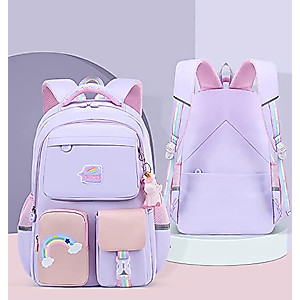 Hcveucn Unicorn Backpack Girls School Bag Multifunction Bookbag Large Capacity Daypack Waterproof Laptop Backpacks