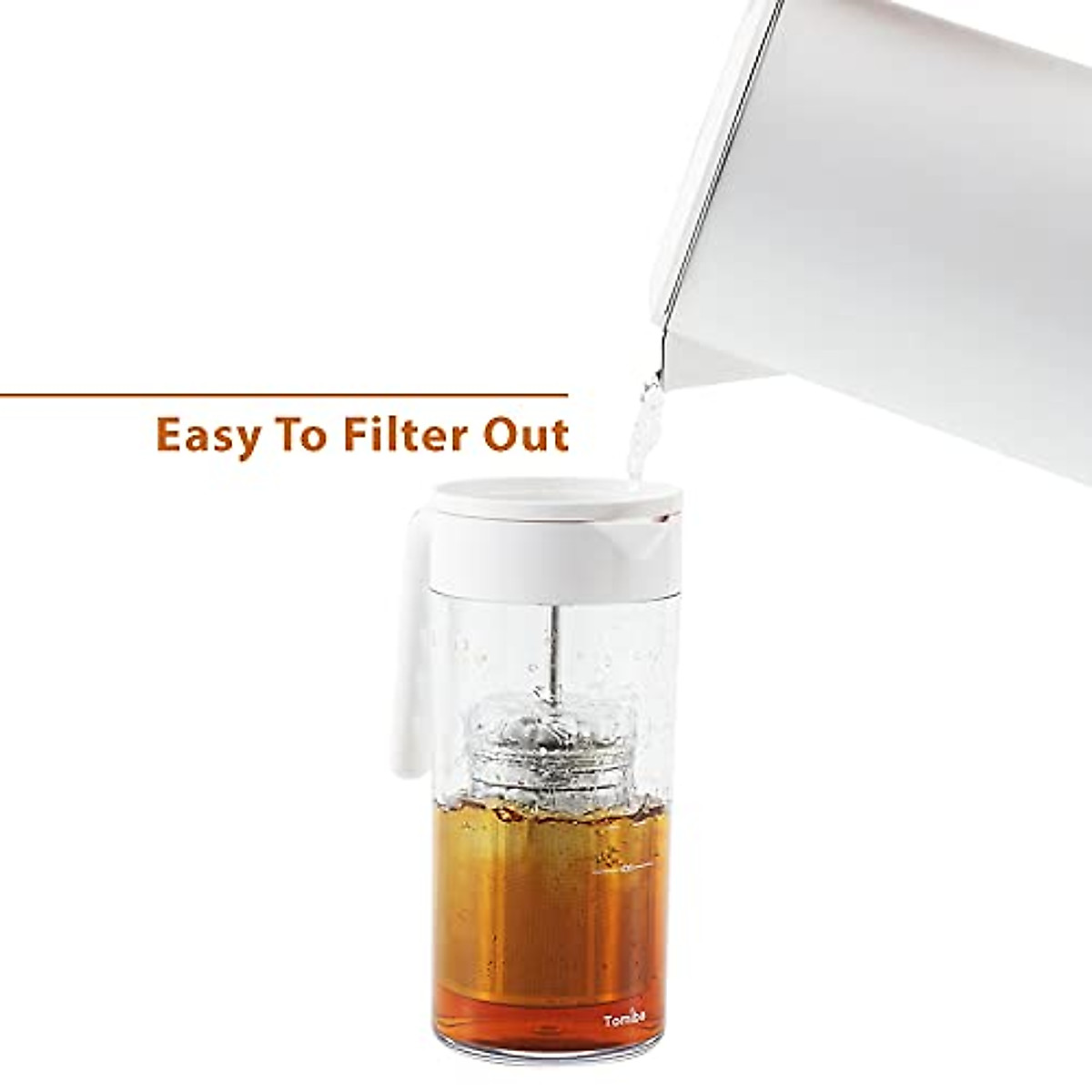 Tomiba Cold Brew Coffee Maker 1 Quart 100% BPA FREE Tritan Iced Coffee Maker Cold Brew Pitcher Leak-Proof Newest Patented