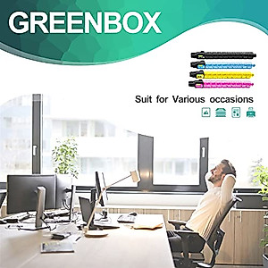 GREENBOX Compatible C430A High-Yield Toner Cartridge Replacement for Ricoh SP C430 C430A 821105 821108 821107 821106 for SP C440DN C430DN C430 C431DN C441DN Printer (1 Black 1 Cyan 1 Magenta 1 Yellow)