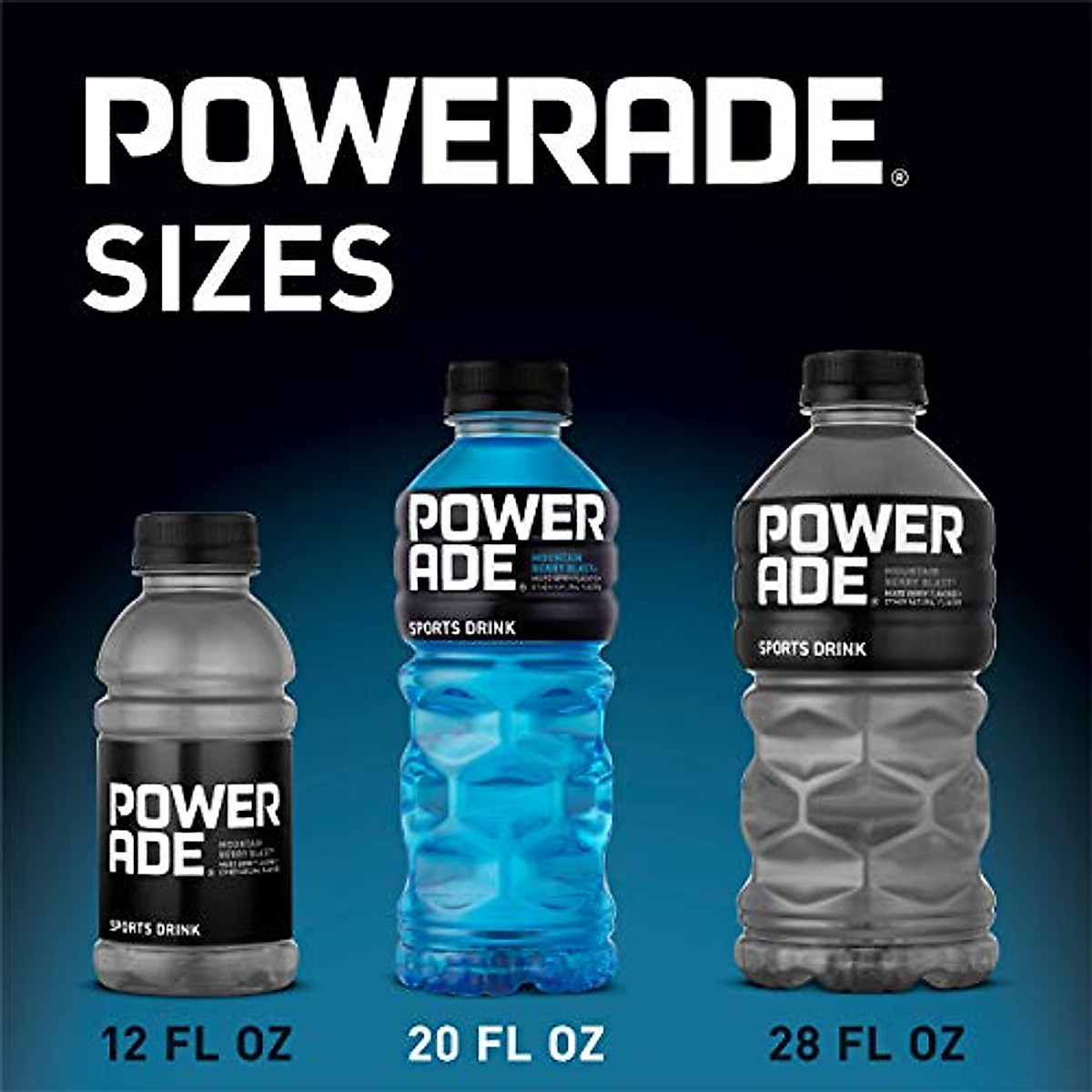 POWERADE, Electrolyte Enhanced Sports Drinks w/ vitamins, Mountain Berry Blast, 20 fl oz (pack of 8)