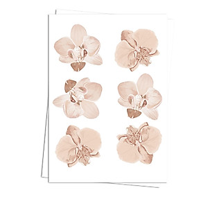 funlife 72 PCS Peel and Stick Boho Wall Decals, Self Adhesive Rustic Country Wall Stickers, Transparent PVC Boho Flowers Wall Art Stickers for Kids Room Bedroom Playroom Home Decor