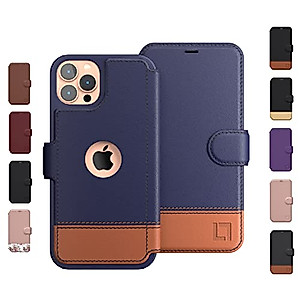 LUPA iPhone 12 Pro Max Case Wallet, Case with Card Holder for Men and Women, Faux Leather Flip Case, Luxury Cover, Desert Sky