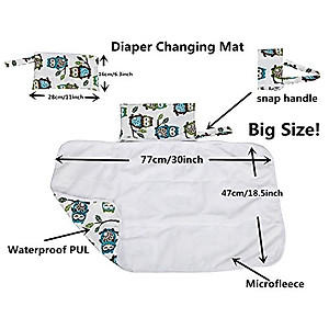 Sigzagor Baby Diaper Changing Mat Pad Portable Foldable Washable Compact Travel Nappy Waterproof Play Mat 30inx18.5in (Arrow)