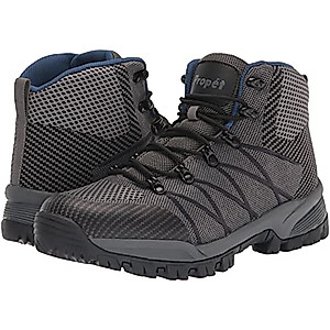 Propét Men's Traverse Hiking Boot, Grey/Black, 14 Wide