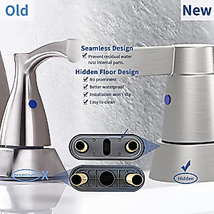 Bathroom Faucet Brushed Nickel 2-Handle Bathroom Sink Faucet 360 Degree High Arc Swivel Spout Centerset 4 Inch Vanity Faucet RV Bathroom Faucet 3 Holes Lavatory Faucet