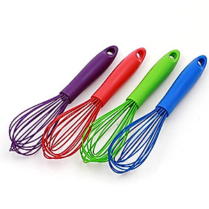 Chef Craft Premium Silicone Wire Cooking Whisk, 10.5 Inch, Red
