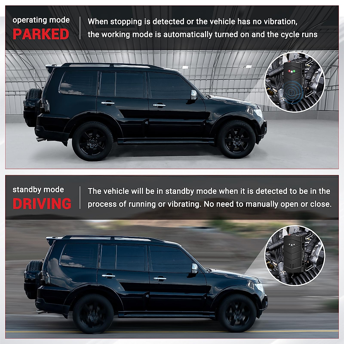 Battery Operated Ultrasonic Rodent Repellent for Car Engines Under Hood Anti,Mice,Mouse,Rodent Repellent for Cars Keeping Rodents Out of Car Engines Basement Garage Attic Warehouse(1 Pack)