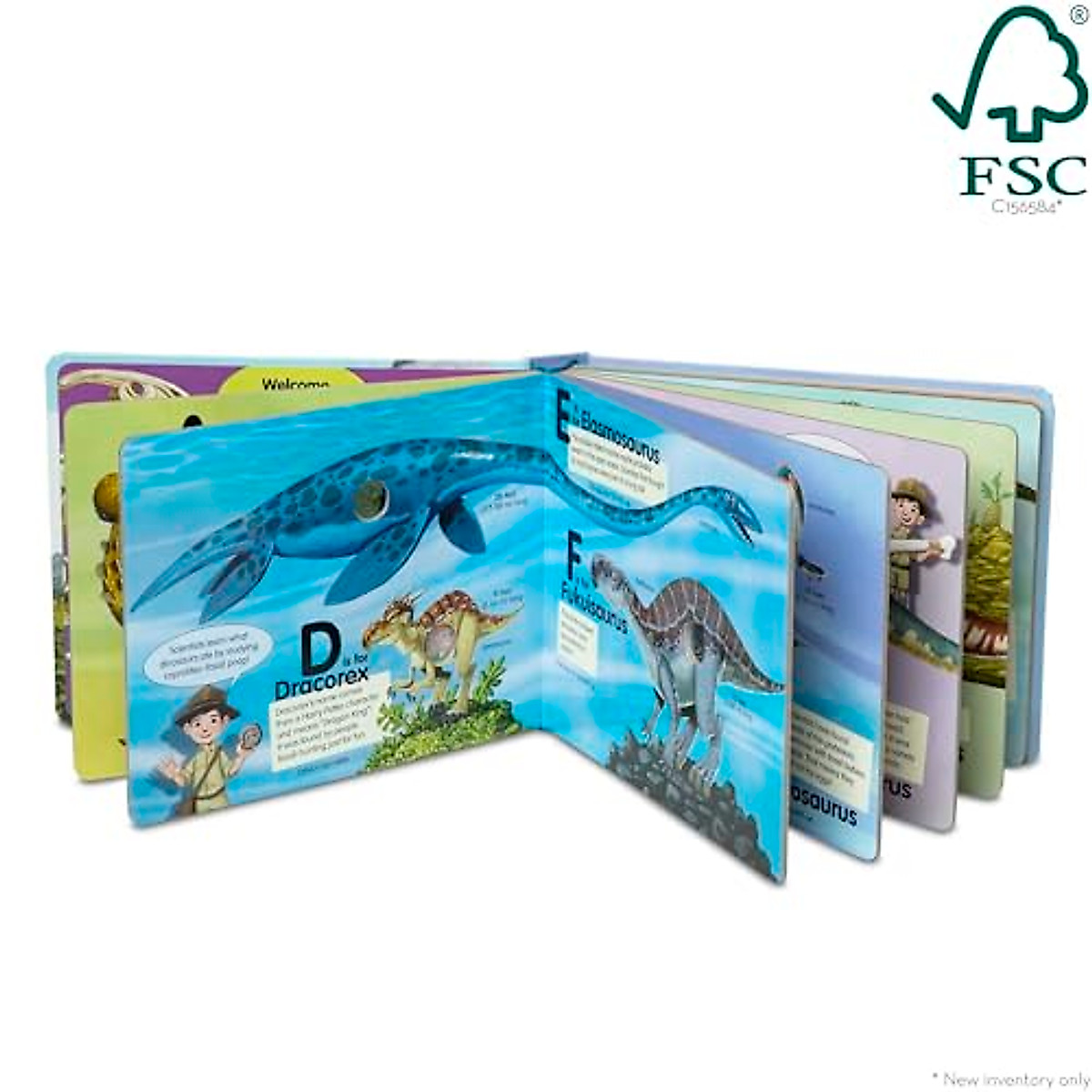 Melissa & Doug Children's Book - Poke-A-Dot: Dinosaurs A to Z (Board Book with Buttons to Pop) - FSC Certified