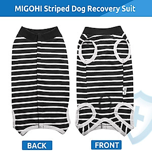 MIGOHI Dog Onesie for Surgery Female, Dog Recovery Suit Dog Cone Aternative, Surgical Suit for Dogs Male Neuter, Dog Body Suit After Surgery, Dog Post Surgery Pajamas, Suitical Recovery Shirt, L