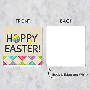 Big Dot of Happiness Hippity Hoppity - Funny Easter Bunny Party Decorations - Drink Coasters - Set of 6