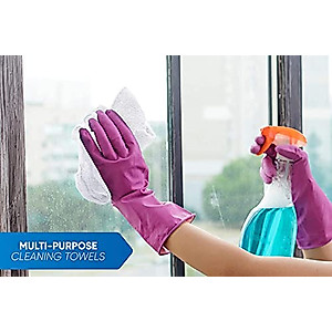 Cotton Terry Towels Cleaning Cloths, 100% Cotton Terry Cloth Bar Rags White Bar Towels, Multipurpose High Absorbent Terry Towels for Cleaning Auto Detailing or Painters- White- 12"x12" (500 Pack)