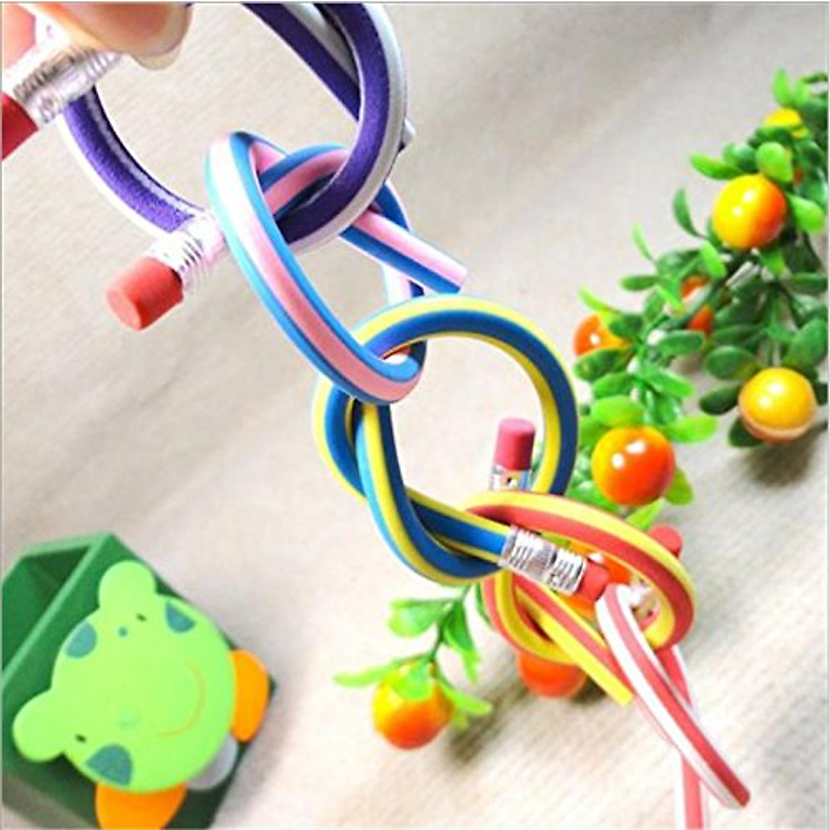 Haawooky 35 Pieces Flexible Soft Pencil Magic Bend Pencils for Kids Children School Fun Equipment