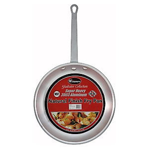 Winco AFP-12A Commercial-Grade Aluminium Fry Pan/Skillet, 12", Silver