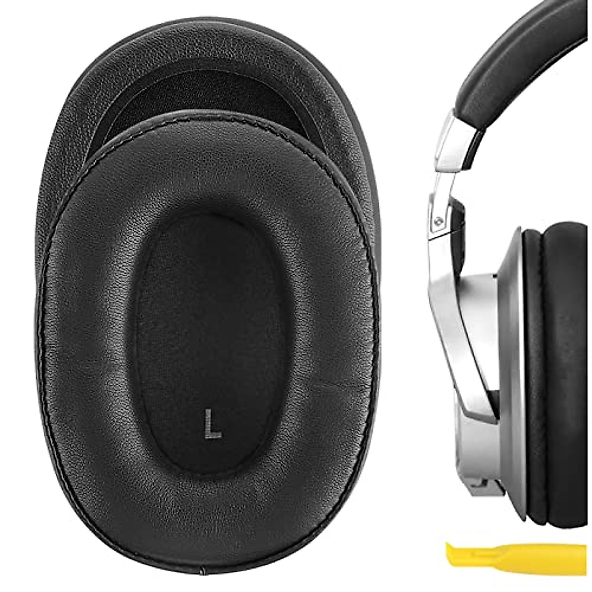 Geekria QuickFit Replacement Ear Pads for Audio-Technica ATH-SR9 ATH-DSR9BT ATH-DSR7BT Headphones Ear Cushions, Headset Earpads, Ear Cups Cover Repair Parts (Black)