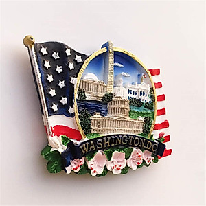 Washington D.C. Captal of USA Fridge Magnet Travel Souvenir Gift Collection Home & Kitchen Decoration Magnetic Sticker America Refrigerator Magnet