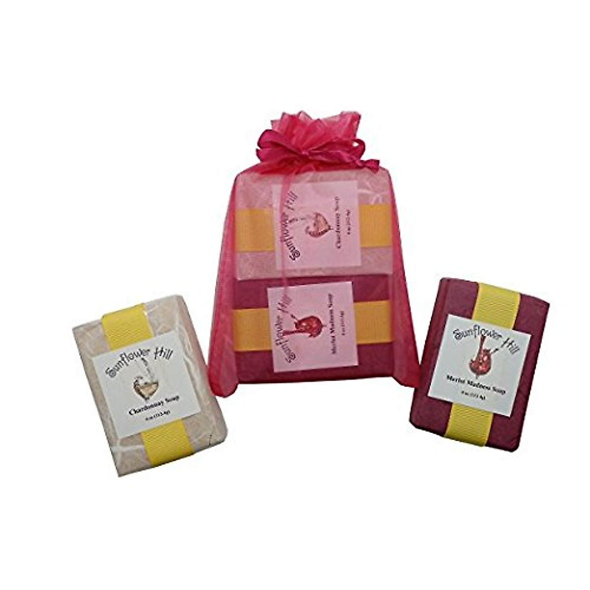 Chardonnay and Merlot Wine Soap Set - Made in Maine - Gift Packaged