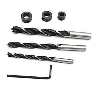 8PCS Woodworking Dowel Jig Kit Handheld Woodworking Doweling Jig Straight Hole Puncher fits 6/8/10mm Drill Guide