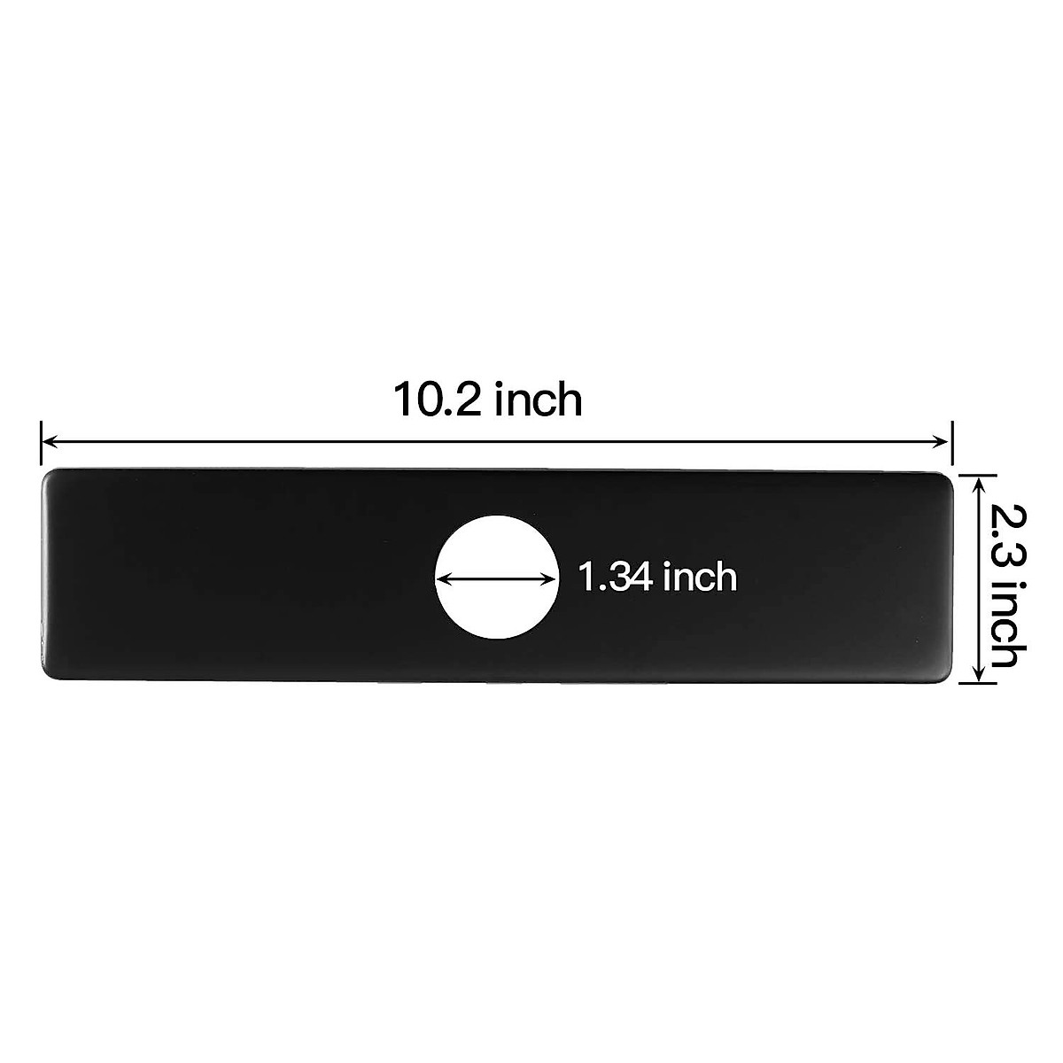 Homevacious 10 Inch Bathroom Sink Faucet Or Kitchen Faucet Base plate Hole Cover Deck Plate Escutcheon Black Square 304 Stainless Steel