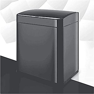 YIRENZUI 12 Liter Intelligent Trash Can Smart Sensor Recharge Dustbin Automatic Sensor Electric Waste Bin Home Rubbish Can for Bathroom Kitchen Garbage Ideal opening speed, away from bacteria and viru