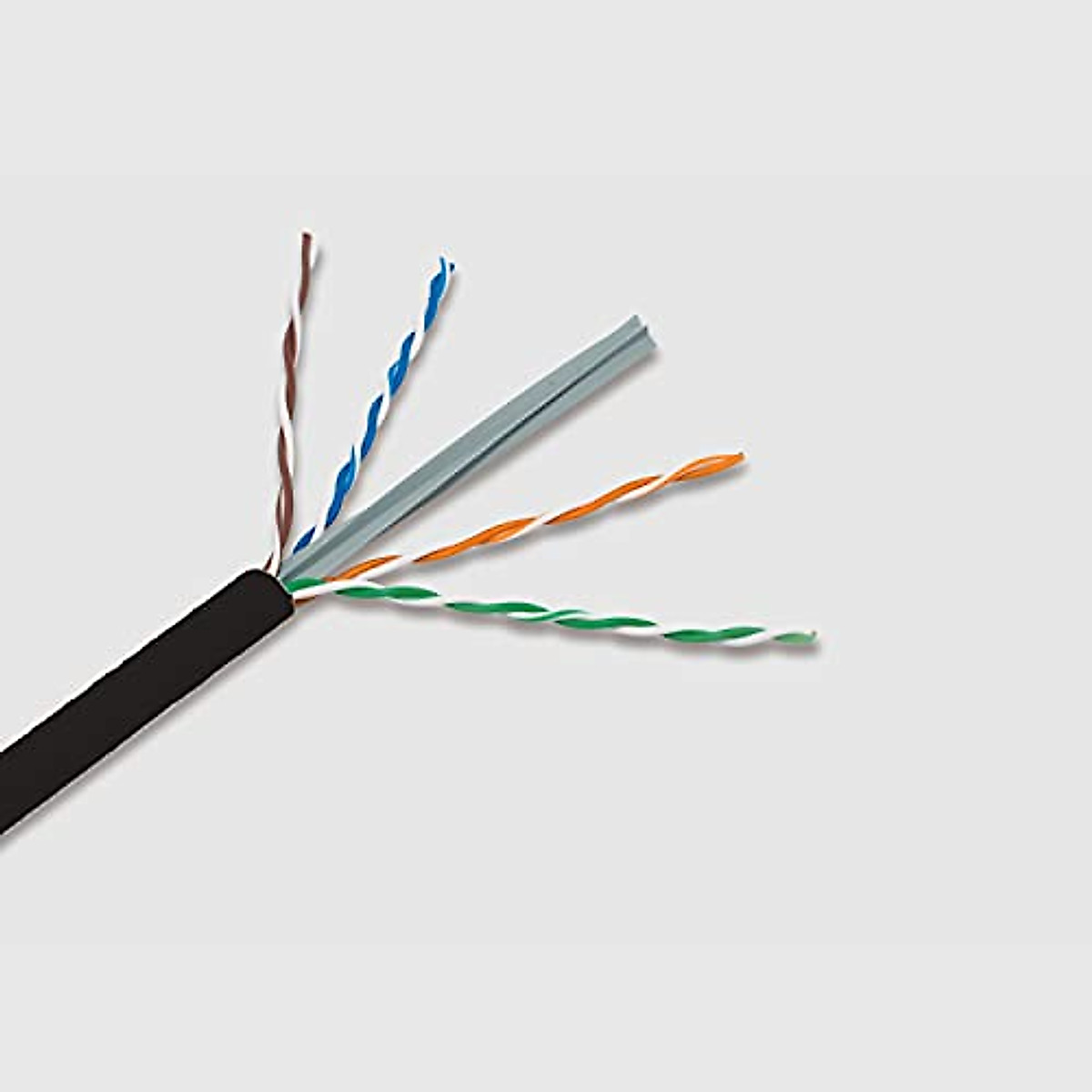 Elite Cat6 Outdoor Cable - UV Resistant, CMX, 600MHz, 23AWG, Unshielded UTP, Solid, Pure Copper, UL Listed (1000ft.)